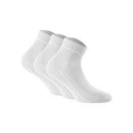Sneakersocken Rohner Socks "Socken Sneaker Plus 3er Pack 3er Pack", Damen, Gr. 43-46, wei&szlig;, Obermaterial: 75% Baumwolle CO. 23% Polyamid PA. 2% Elasthan EL., Socken Sneakersocken