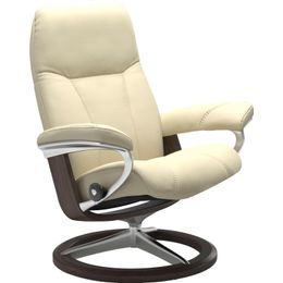 Relaxsessel stressless "Consul", beige (vanilla paloma), B:91cm H:102cm T:79cm, Leder BATICK: BATICK ist ein leicht korrigiertes, durchgef&auml;rbtes und genarbtes M&ouml;belleder, bei dem die meisten Unebenheiten und Spuren in der Regel entfernt wurden.;Leder PALOMA: PALOMA ist ein durchgef&auml;rbtes Semianilin-M&ouml;belleder mit nat&uuml;rlicher Narbung.;ROHLEDER Stoff Q2 FARON: Ein fester zuverl&auml;ssiger Boucl&eacute; mit ein