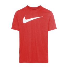 Trainingsshirt Nike "T-SHIRT PARK", Herren, Gr. S, rot (rot, wei&szlig;), Obermaterial: 75% Polyester, 13% Baumwolle, 12% Viskose, Shirts Trainingsshirt, sportlicher Stil, Kurzarm, atmungsaktiv, schnell trocknend