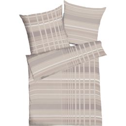 Bettw&auml;sche Kaeppel "Jarin", braun (nougat), B/L: 135cm x 200cm, 1 Stk., 1 Stk., Mako-Satin, B/L: 80cm x 80cm, 2 Stk., Mako-Satin, Obermaterial: 100% Baumwolle, Bettw&auml;sche, Bettw&auml;sche