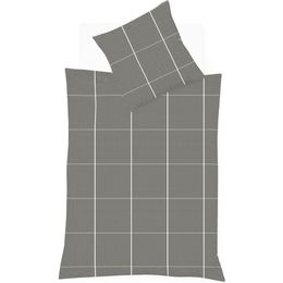 Bettw&auml;sche Fleuresse "Lech 4311", grau, B/L: 155cm x 200cm, 1 Stk., 1 Stk., Flanell, B/L: 80cm x 80cm, 2 Stk., Flanell, Obermaterial: 100% Baumwolle, Bettw&auml;sche, Bettw&auml;sche, Edelflanell, Baumwolle, in Gr. 135x200, 155x220, 200x200cm