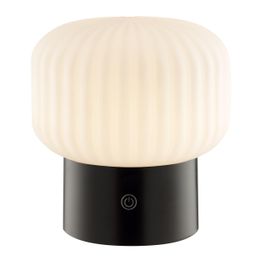 Brilliant LED Tischleuchte "Sarastro", wei&szlig;, schwarz, 1, &Oslash; 12cm H: 14cm, 1 Stk., Leuchten, Akku Leuchte, 280 lm, 2700 K, RGB, dimmbar, Wireless Charging, LED Tischleuchte
