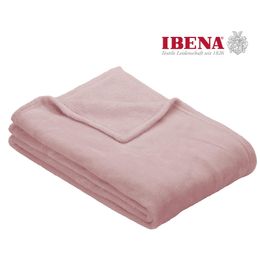 Wohndecke Ibena "Uni Fleecedecke Olbia", rosa, B:130cm L:180cm, Polyester, Wohndecken, Wohndecke, einfarbig schick, Kuscheldecke