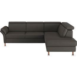 Ecksofa Home Affaire "Calypso L-Form", grau (anthrazit), B:259cm H:85cm T:227cm, 100% Polyester, Sofas, Ecksofa, mit Relaxfunktion motorisch im Sofa 2,5- Sitzer