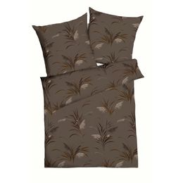 Bettw&auml;sche Kaeppel "Swing", braun (mocca), B/L: 135cm x 200cm, 1 Stk., 1 Stk., Interlock-Jersey, B/L: 80cm x 80cm, 2 Stk., Interlock-Jersey, Obermaterial: 100% Baumwolle, Bettw&auml;sche, Bettw&auml;sche