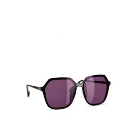 Sonnenbrille Lascana, Damen, schwarz, lila, Sonnenbrillen Sonnenbrille, Trendy Sonnenbrille mit UV Schutz, gro&szlig;e Damenbrille