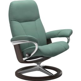 Relaxsessel stressless "Consul", gr&uuml;n (aqua gr&uuml;n paloma), B:91cm H:102cm T:79cm, Leder BATICK: BATICK ist ein leicht korrigiertes, durchgef&auml;rbtes und genarbtes M&ouml;belleder, bei dem die meisten Unebenheiten und Spuren in der Regel entfernt wurden.;Leder PALOMA: PALOMA ist ein durchgef&auml;rbtes Semianilin-M&ouml;belleder mit nat&uuml;rlicher Narbung.;ROHLEDER Stoff Q2 FARON: Ein fester zuverl&auml;ssiger Boucl&eacute; mit ei