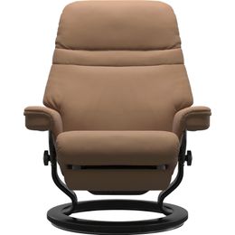 Relaxsessel stressless "Sunrise", braun (latte batick), B:79cm H:103cm T:78cm, Leder BATICK: BATICK ist ein leicht korrigiertes, durchgef&auml;rbtes und genarbtes M&ouml;belleder, bei dem die meisten Unebenheiten und Spuren in der Regel entfernt wurden.;Leder PALOMA: PALOMA ist ein durchgef&auml;rbtes Semianilin-M&ouml;belleder mit nat&uuml;rlicher Narbung.;ROHLEDER Stoff Q2 FARON: Ein fester zuverl&auml;ssiger Boucl&eacute; mit eine