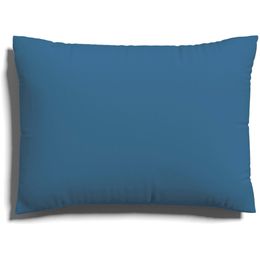 Kissenbezug Schlafgut "EASY JERSEY Kissenh&uuml;lle 100% Baumwolle, weicher Edel-Jersey, b&uuml;gelfrei", blau (blau mid), B:40cm L:60cm, Jersey, Obermaterial: 100% Baumwolle, Kissenbez&uuml;ge, Kissenbezug, mit farblich angepasstem Rei&szlig;verschluss, pflegeleicht, formstabil
