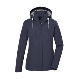 Outdoorjacke Killtec "KOS 61 WMN JCKT", Damen, Gr. 48, blau (nachtblau), Obermaterial: 100% Polyester;Futter: 100% Polyester, Jacken Outdoorjacke, Funktionsjacke: wasser- und winddicht, atmungsaktiv, abnehmbare Kapuze