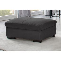 Stauraumhocker Home Affaire "Alberto", grau (graphit), B:101cm H:43cm T:68cm, 100% Polyester;Microfaser in Antiklederoptik (100% Polyester);Luxus-Microfaser Vintageoptik (100% Polyester);Luxus-Microfaser weich (90%Polyester 10%Polyamid), Hocker, gross, mit Stauraum