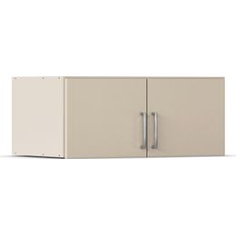 Aufsatzschrank Rauch "Gamma", beige (champagner), griffe chrom, B:91cm H:39cm T:54cm, Holzwerkstoff, Schr&auml;nke, f&uuml;r eine maximale Nutzung der Deckenh&ouml;he, viele Farben MADE IN GERMANY