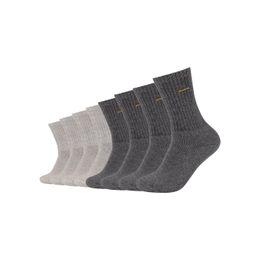 Sportsocken Camano "function", Herren, Gr. 39-42, grau (graut&ouml;ne, meliert), Baumwollmischung, uni und meliert, normal, Socken Sportsocken, mit verst&auml;rktem Sohlenbereich