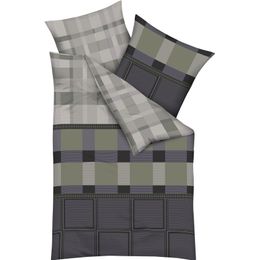 Bettw&auml;sche Kaeppel "Penthouse", lila (violett), B/L: 155cm x 220cm, 1 Stk., 1 Stk., Mako-Satin, B/L: 80cm x 80cm, 2 Stk., Mako-Satin, Obermaterial: 100% Baumwolle, Bettw&auml;sche, Bettw&auml;sche