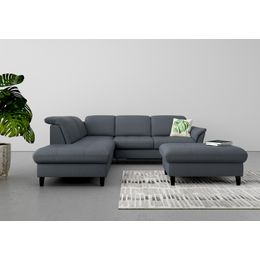 Sit & More Ecksofa SIT & MORE "Maggiore L-Form", grau (dunkelgrau), B:261cm T:224cm, 98% Polyester, 2% Polyamid, Sofas, Ecksofa, wahlweise mit Kopfteilverstellung, Bettfunktion und Stauraum