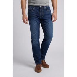 Tapered-fit-Jeans Fynch-Hatton, Herren, Gr. 36, L&auml;nge 32, blau blau, Denim/Jeans, Obermaterial: 94% Baumwolle, 5% Elastomultiester, 1% Elasthan, regular fit kn&ouml;chellang, Jeans Tapered-fit-Jeans, Regular Fit, mit Eingrifftaschen, Ges&auml;&szlig;taschen und Coinpocket