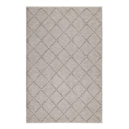 Teppich Esprit "Ina", grau, B:80cm H:12mm L:150cm, Polyester, Teppiche, Teppich, Kurzflorteppich, gewebt, geometrisch, modern, Wohnzimmer, streifen
