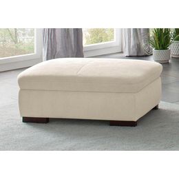 Stauraumhocker Home Affaire "Alberto", beige (creme), B:101cm H:43cm T:68cm, 90% Polyester, 10% Polyamid;Microfaser in Antiklederoptik (100% Polyester);Luxus-Microfaser Vintageoptik (100% Polyester);Luxus-Microfaser weich (90%Polyester 10%Polyamid), Hocker, gross, mit Stauraum
