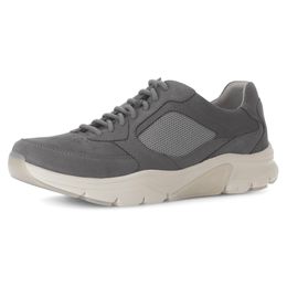 Keilsneaker ROLLINGSOFT, Herren, Gr. 11,5 (46,5), grau, Mesh, Nappaleder, Veloursleder, Schuhe Keilsneaker, Freizeitschuh, Halbschuh, Schn&uuml;rschuh mit Logo an der Ferse, G-Weite