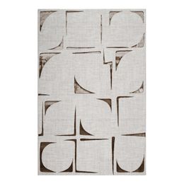 Teppich Esprit "Nelle", beige, B:200cm H:8mm L:290cm, Polypropylen, Teppiche, Teppich, Kurzflorteppich, gewebt, geometrisch, modern, Wohnzimmer, abstrakt