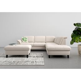 Sit & More Ecksofa SIT & MORE "Maggiore L-Form", grau (elefant), B:261cm H:88cm T:224cm, 95% Polyester, 5% Polyamid, Sofas, Ecksofa, wahlweise mit Kopfteilverstellung, Bettfunktion und Stauraum