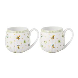 Villeroy & Boch Villeroy & Boch Kaffeebecherset Easter Delight, Mehrfarbig, Keramik, 2-teilig, Kaffee & Tee, Tassen, Kaffeetassen-Sets