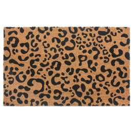 Hanse Home Kokosmatte Mix Mats, Schwarz, Hellbraun, Naturmaterialien, Animalprint, rechteckig, 45x75 cm, rutschfest, f&uuml;r Fu&szlig;bodenheizung geeignet, rutschhemmend, pflegeleicht, widerstandsf&auml;hig, Teppiche & B&ouml;den, Fu&szlig; & Stufenmatten, Fu&szlig;matten und Schmutzfangmatten
