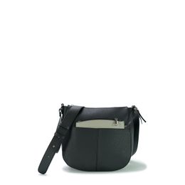 Schultertasche Harpa "CLAUDIA", Damen, Gr. B/H/T: 9cm x 29cm x 35cm, schwarz, Lederimitat, mehrfarbig, Taschen Schultertasche, inklusive kleiner Kosmetiktasche