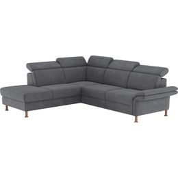 Ecksofa Home Affaire "Calypso L-Form", grau (anthrazit), B:259cm H:85cm T:227cm, 100% Polyester, Sofas, Ecksofa, mit Relaxfunktion motorisch im Sofa 2,5- Sitzer