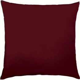 Kissenbezug Kaeppel "Uni Mako-Satin, 100% Baumwolle", rot (burgund), B:40cm L:80cm, Baumwolle, Obermaterial: 100% Baumwolle, Kissenbez&uuml;ge, Kissenbezug, Kissenh&uuml;lle in vielen sch&ouml;nen Farbt&ouml;nen mit Rei&szlig;verschluss