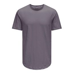 Only & Sons Rundhalsshirt ONLY & SONS "ONSBENNE LONGY SS TEE NF 7822 NOOS", Herren, Gr. L, rabbit, Single Jersey, Obermaterial: 100% Baumwolle, unifarben, oversize lang, Rundhals, Shirts Rundhalsshirt, Topseller