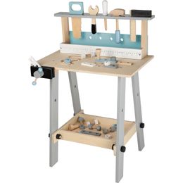 Bayer Chic 2000 Spielwerkbank CHIC2000, beige (natur, blau), Rollenspielzeug, KinderB:53cm H:74cm T:33cm, Holz, B:53cm H:74cm T:33cm