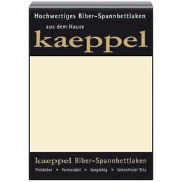 Spannbettlaken Kaeppel "Spannbettlaken Biber", beige (leinen), L:200cm, Biber, Obermaterial: 100% Baumwolle, Bettlaken, Spannbettlaken, 100% Baumwolle, kuschelig weich ideal f&uuml;r Winter