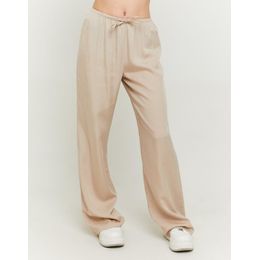 Schlupfhose Tally Weijl "SPAVIMELLY", Damen, Gr. 34, N-Gr, pale stone, Web, Obermaterial: 100% Lyocell, unifarben, weit lang, Hosen Schlupfhose, Viskose, weit