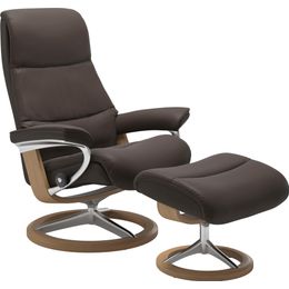 Relaxsessel stressless "View", braun (braun batick), B:82cm H:109cm T:81cm, Leder BATICK: BATICK ist ein leicht korrigiertes, durchgef&auml;rbtes und genarbtes M&ouml;belleder, bei dem die meisten Unebenheiten und Spuren in der Regel entfernt wurden.;Leder PALOMA: PALOMA ist ein durchgef&auml;rbtes Semianilin-M&ouml;belleder mit nat&uuml;rlicher Narbung.;ROHLEDER Stoff Q2 FARON: Ein fester zuverl&auml;ssiger Boucl&eacute; mit einem s