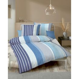 Bettw&auml;sche Kaeppel "Dutch", blau (aqua), B/L: 135cm x 200cm, 1 Stk., 1 Stk., Perkal, B/L: 80cm x 80cm, 2 Stk., Perkal, Obermaterial: 100% Baumwolle, Bettw&auml;sche, Bettw&auml;sche