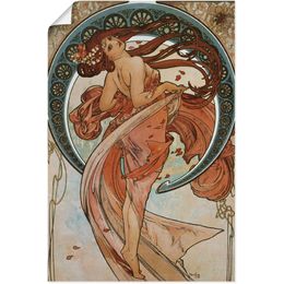 Poster Artland "Vier K&uuml;nste: Der Tanz. 1898.", orange (farbe bild(er): orange), B:60cm H:90cm, Bilder, Poster, ohne Rahmen