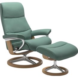 Relaxsessel stressless "View", gr&uuml;n (aqua gr&uuml;n paloma), B:82cm H:109cm T:81cm, Leder BATICK: BATICK ist ein leicht korrigiertes, durchgef&auml;rbtes und genarbtes M&ouml;belleder, bei dem die meisten Unebenheiten und Spuren in der Regel entfernt wurden.;Leder PALOMA: PALOMA ist ein durchgef&auml;rbtes Semianilin-M&ouml;belleder mit nat&uuml;rlicher Narbung.;ROHLEDER Stoff Q2 FARON: Ein fester zuverl&auml;ssiger Boucl&eacute; mit eine