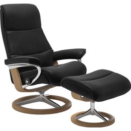 Relaxsessel stressless "View", schwarz (schwarz paloma), B:82cm H:109cm T:81cm, Leder BATICK: BATICK ist ein leicht korrigiertes, durchgef&auml;rbtes und genarbtes M&ouml;belleder, bei dem die meisten Unebenheiten und Spuren in der Regel entfernt wurden.;Leder PALOMA: PALOMA ist ein durchgef&auml;rbtes Semianilin-M&ouml;belleder mit nat&uuml;rlicher Narbung.;ROHLEDER Stoff Q2 FARON: Ein fester zuverl&auml;ssiger Boucl&eacute; mit ein