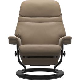 Relaxsessel stressless "Sunrise", braun (almond paloma), B:88cm H:103cm T:78cm, Leder BATICK: BATICK ist ein leicht korrigiertes, durchgef&auml;rbtes und genarbtes M&ouml;belleder, bei dem die meisten Unebenheiten und Spuren in der Regel entfernt wurden.;Leder PALOMA: PALOMA ist ein durchgef&auml;rbtes Semianilin-M&ouml;belleder mit nat&uuml;rlicher Narbung.;ROHLEDER Stoff Q2 FARON: Ein fester zuverl&auml;ssiger Boucl&eacute; mit ein