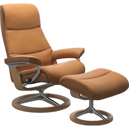 Relaxsessel stressless "View", braun (new caramel), B:82cm H:109cm T:81cm, Leder BATICK: BATICK ist ein leicht korrigiertes, durchgef&auml;rbtes und genarbtes M&ouml;belleder, bei dem die meisten Unebenheiten und Spuren in der Regel entfernt wurden.;Leder PALOMA: PALOMA ist ein durchgef&auml;rbtes Semianilin-M&ouml;belleder mit nat&uuml;rlicher Narbung.;ROHLEDER Stoff Q2 FARON: Ein fester zuverl&auml;ssiger Boucl&eacute; mit einem st