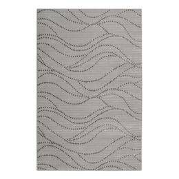 Teppich Esprit "Selena", grau, B:200cm H:12mm L:200cm, Polypropylen, Teppiche, Teppich, Kurzflorteppich, gewebt, Punkte, modern, abstrakt, trendig, wellig