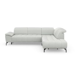 Sit & More Ecksofa SIT & MORE "Cool L-Form", grau (hellgrau), B:272cm H:79cm T:220cm, Sofas, Ecksofa, wahlweise mit Kopfteilverstellung und Vorziehsitz motorisch