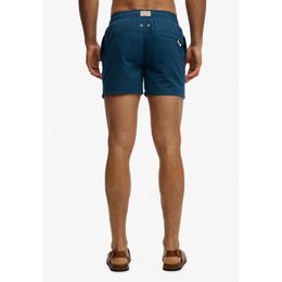 Badeshorts Superdry "EMBROIDERED LOGO 15 SWIM SHORT", Gr. XXL, N-Gr, blau bottle, Web, Polyester, unifarben, Badehosen Badeshorts