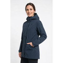Sch&ouml;ffel Regenjacke SCH&Ouml;FFEL "CIRC Jacket Style Smue WMN", Damen, Gr. 44, navy blazer, Web, Obermaterial: 100% Polyester, unifarben, Basic Po-bedeckend, mit Druckkn&ouml;pfen,verstellbar, Jacken Regenjacke, &Uuml;bergangsjacke f&uuml;r Trekking und Wandern, winddicht, wasserabweisend