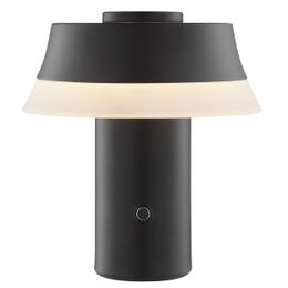 Brilliant LED Tischleuchte "Kinich", schwarz, wei&szlig;, 1, &Oslash; 15cm H: 16cm, 1 Stk., Leuchten, LED Akku-Leuchte, 17 cm, 240 lm, per wireless charging & USB ladbar, LED Tischleuchte