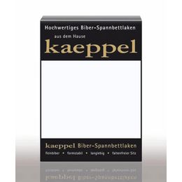 Spannbettlaken Kaeppel "Spannbettlaken Biber", wei&szlig;, L:200cm, Biber, Obermaterial: 100% Baumwolle, Bettlaken, Spannbettlaken, 100% Baumwolle, kuschelig weich ideal f&uuml;r Winter