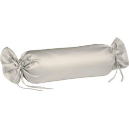 Nackenrollenbezug Fleuresse "Colours", beige (porzellan), B:15cm L:40cm, Mako-Satin, Obermaterial: 100% Baumwolle, Kissenbez&uuml;ge, Mako Satin, gl&auml;nzend, glatt, Premium Qualit&auml;t