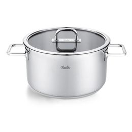 Kochtopf Fissler "Viseo Pro", silberfarben, &Oslash;:24cm, T&ouml;pfe, Kochtopf, Edelstahl-Kochtopf mit Glasdeckel und Superthermic Boden
