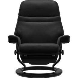 Relaxsessel stressless "Sunrise", schwarz (schwarz batick), B:79cm H:103cm T:78cm, Leder BATICK: BATICK ist ein leicht korrigiertes, durchgef&auml;rbtes und genarbtes M&ouml;belleder, bei dem die meisten Unebenheiten und Spuren in der Regel entfernt wurden.;Leder PALOMA: PALOMA ist ein durchgef&auml;rbtes Semianilin-M&ouml;belleder mit nat&uuml;rlicher Narbung.;ROHLEDER Stoff Q2 FARON: Ein fester zuverl&auml;ssiger Boucl&eacute; mit 